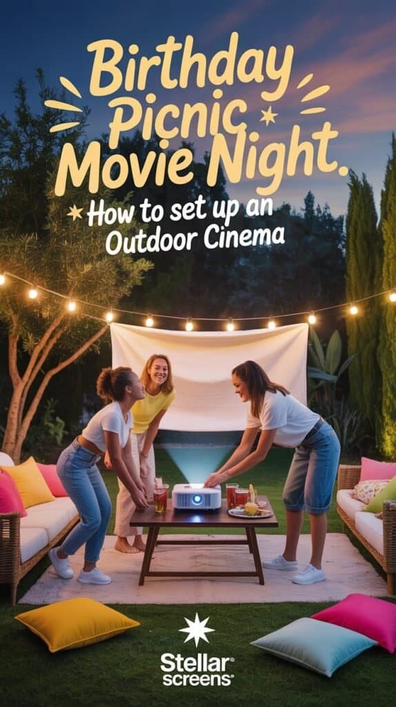 Birthday Picnic Movie Night: How to Set Up an Outdoor Cinema – CelebrateShe